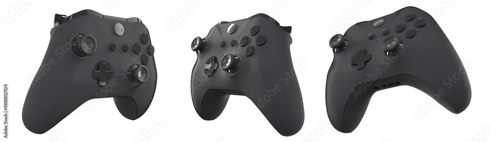 Collection of gaming controllers with different colors and designs for ...