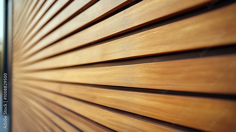 Wooden wall consisting of wooden horizontal slats. Texture of maple ...