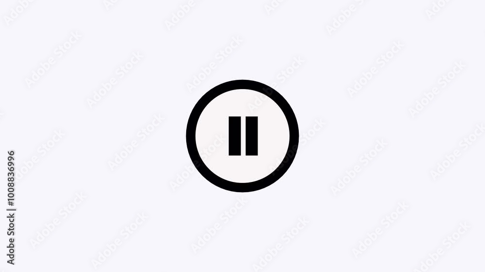 Video, audio neon play button icon animation. glowing play button ...