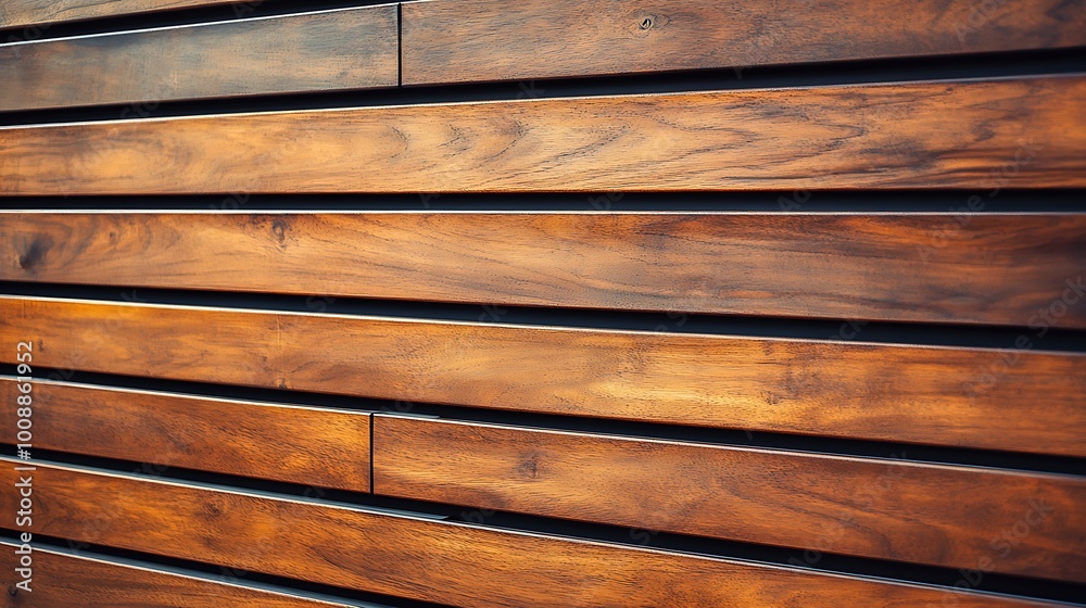 Wooden wall consisting of wooden horizontal slats. Texture of maple ...