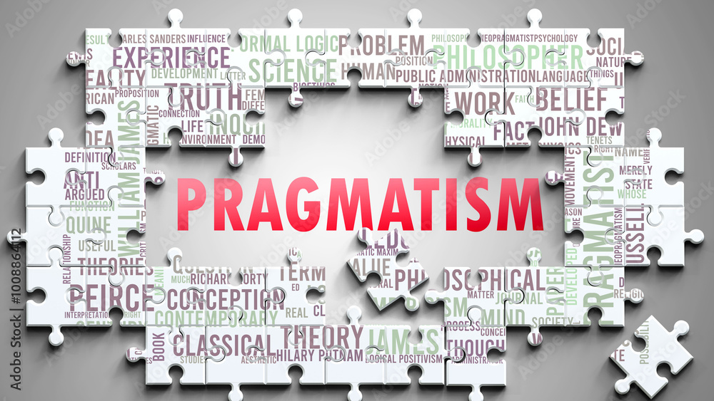 Pragmatism as a complex subject, related to important topics. Pictured ...