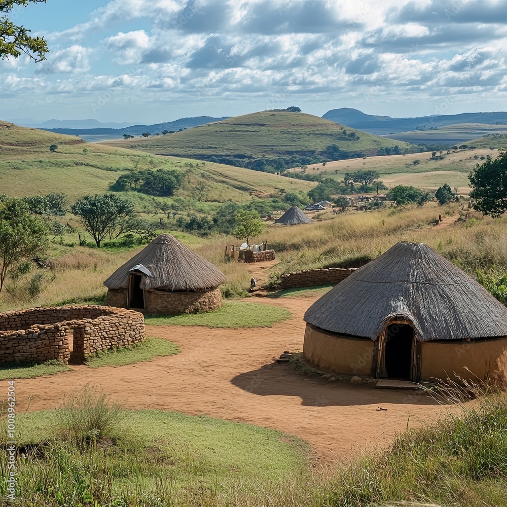 There are still traditional zulu villages near the city of Durban in ...