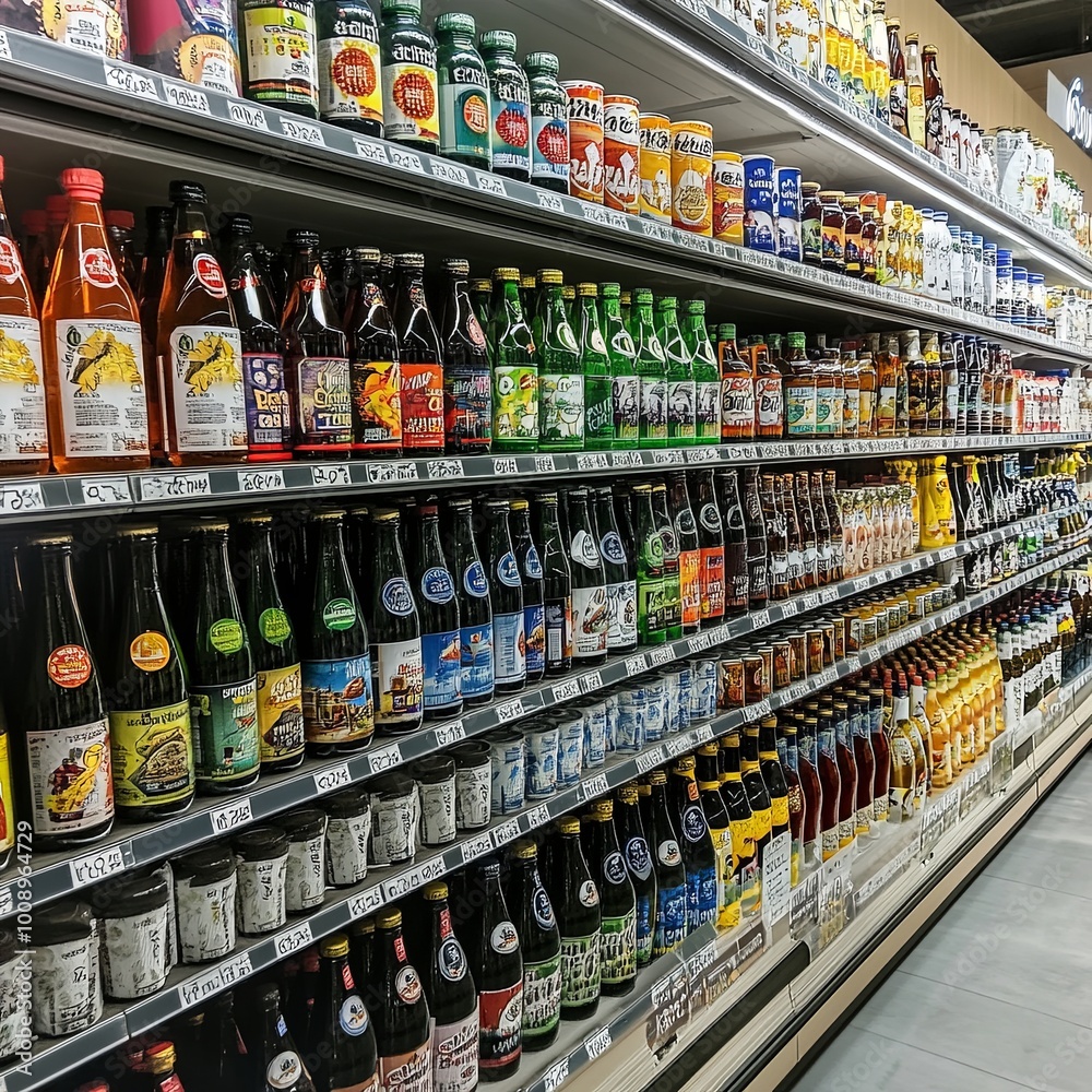 Various flavours of Soju, Foreign alcoholic beverages imported goods ...