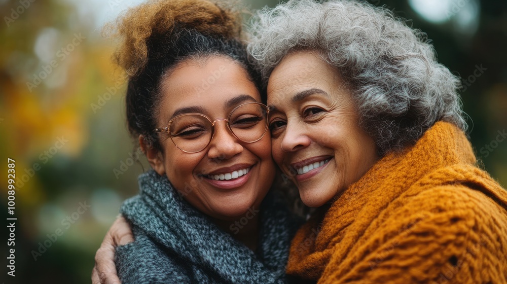 An obese woman receiving support from a friend or family member, both ...