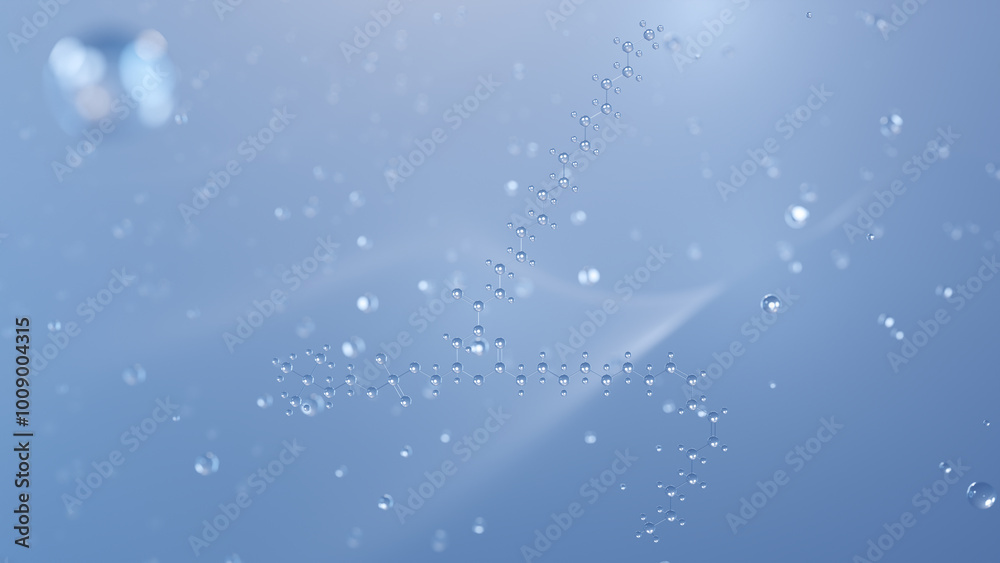 lecithin molecular structure, 3d model molecule, e322, structural ...