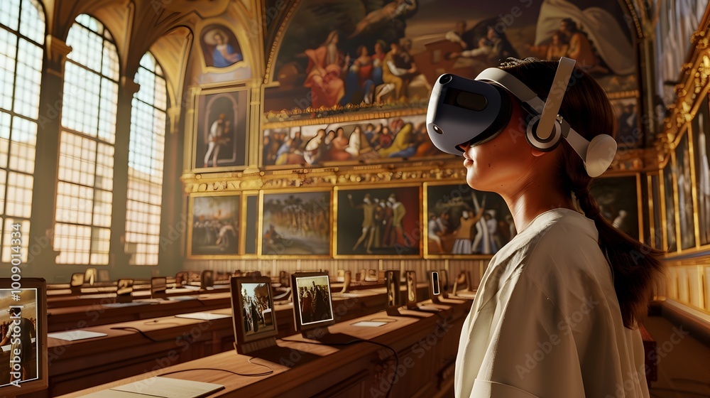 History Class in VR Immersive Renaissance Experience for Students and ...