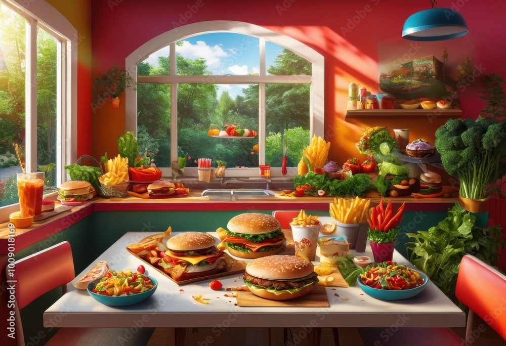 visually stunning comparison fast food platforms home cooking emphasis ...