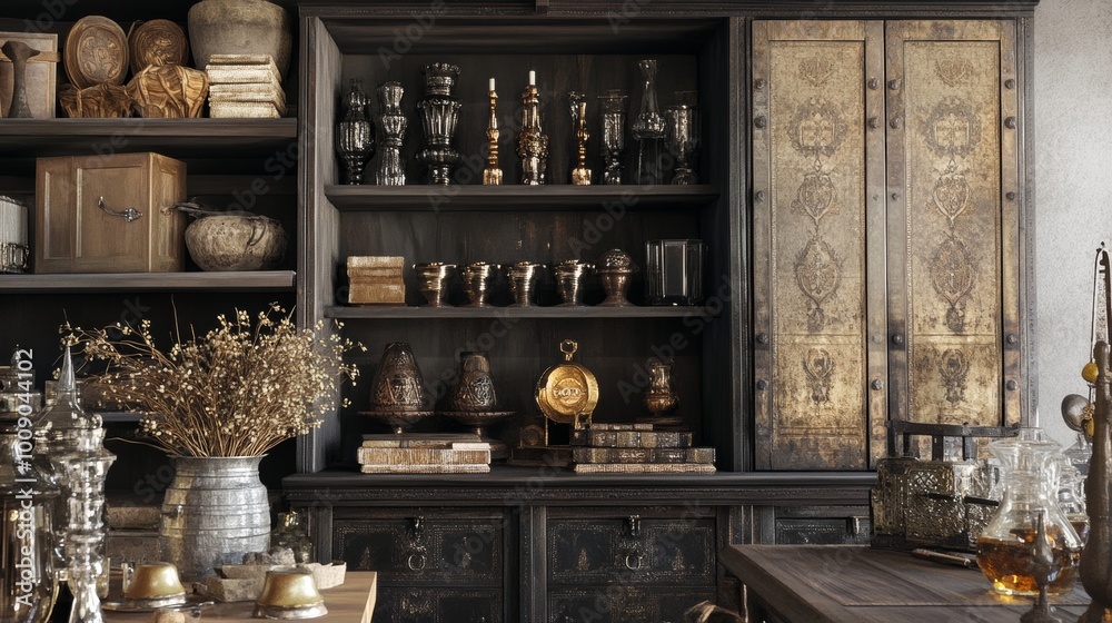 Designs that evoke a sense of history, using elements like tarnished ...