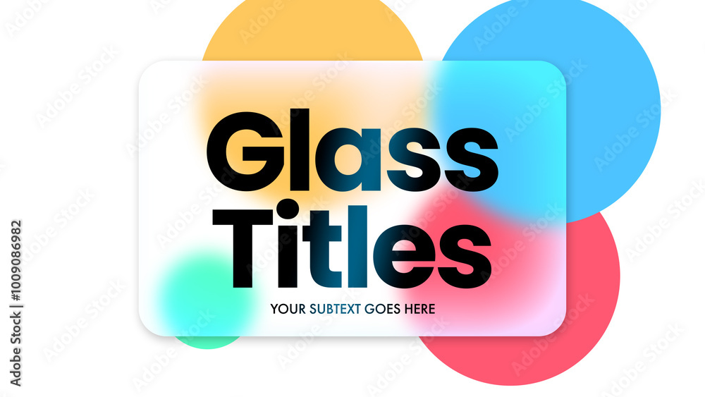 Modern Glass Titles Stock Template | Adobe Stock