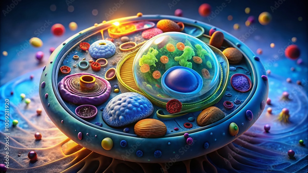 Detailed Labeled Diagram of an Animal Cell for Educational Purposes and ...