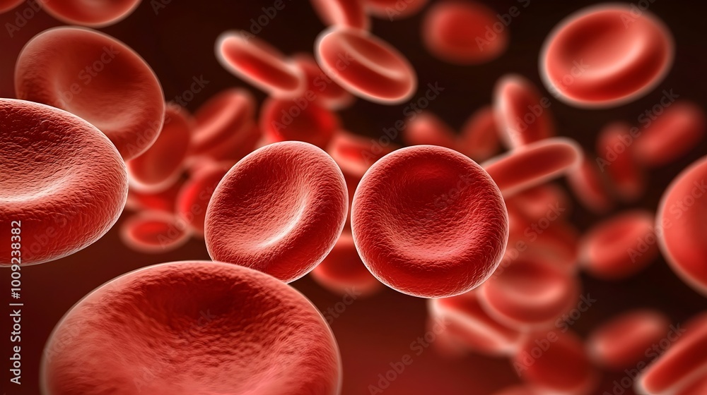 Red Cells with Hemoglobin Molecules Binding Oxygen - Detailed Molecular ...