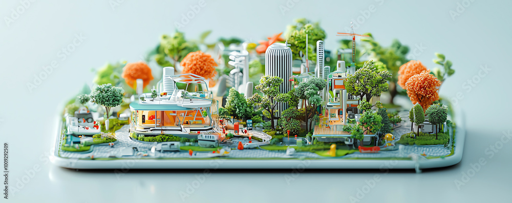 Miniature futuristic house with an innovative architecture concept ...