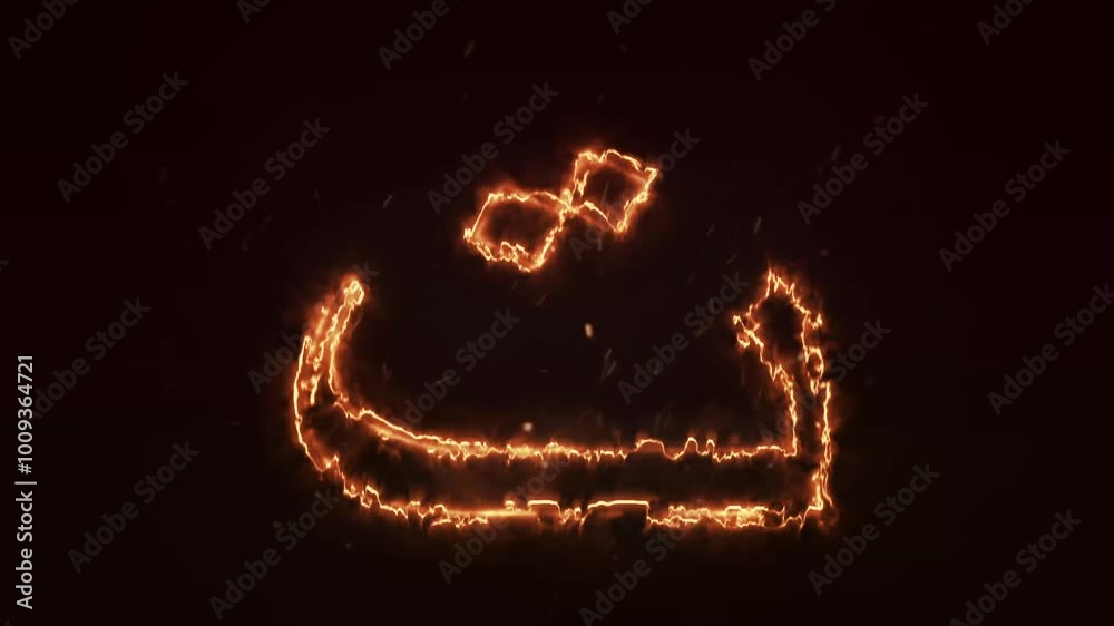 Animated Arabic alphabet "tā" Fire Arabic letter animation.Burning ...
