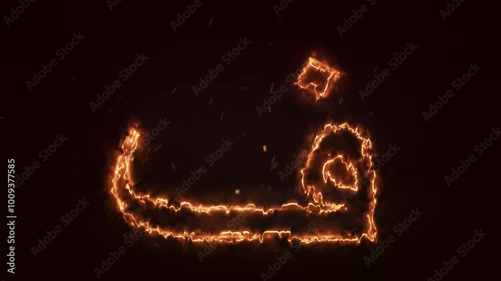 Animated Arabic alphabet "fā" Fire Arabic letter animation.Burning ...