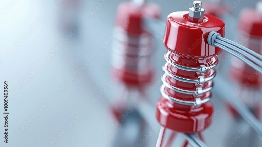 Minimalist diagram of an electrical power grid featuring lines, towers ...