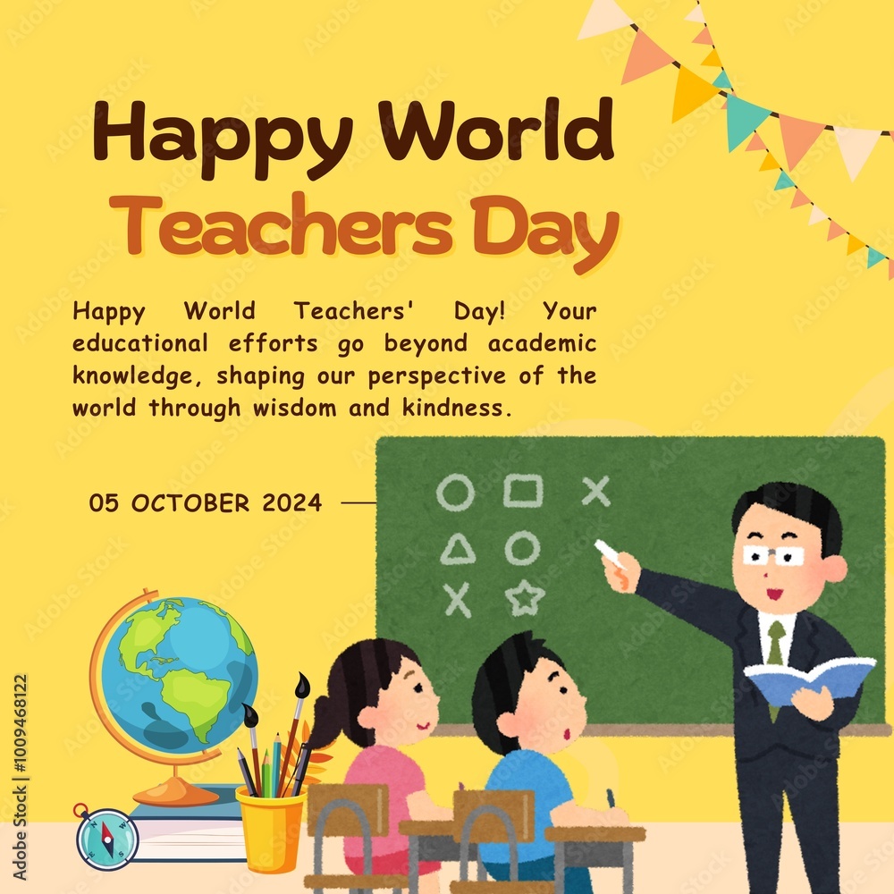 Happy world teacher's day Telegram and congratulations to teachers on ...