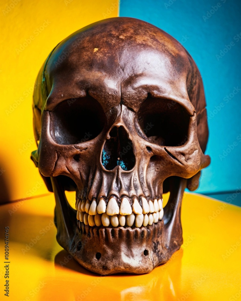 Realistic Skull with Artistic Backgrounds and Flowers A collection of ...