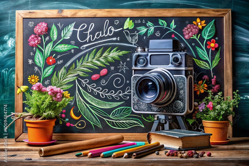 Step-by-step guide on how to draw a chalkboard with detailed ...