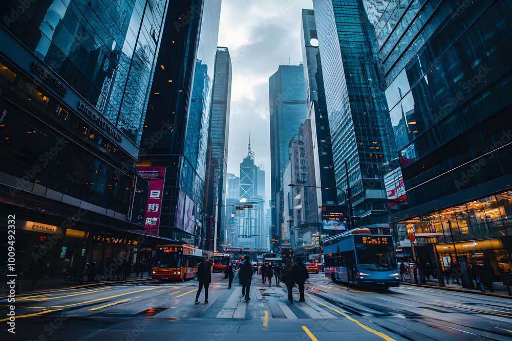 Dynamic Urban Life Amidst Modern Architecture: A Symphony of ...