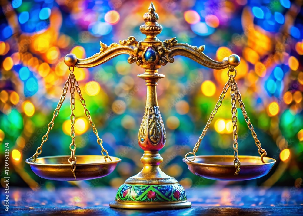 Symmetrical Scales and Balance Concept Representing Justice, Equity ...