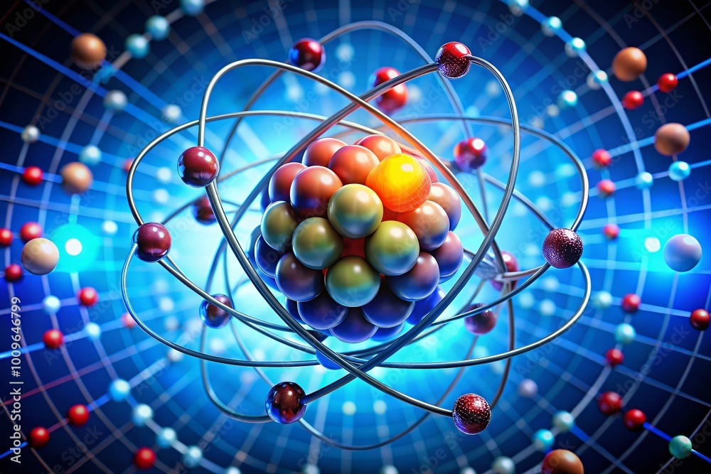 Bohr Model Representation of Carbon Atom with Electrons and Nucleus in ...
