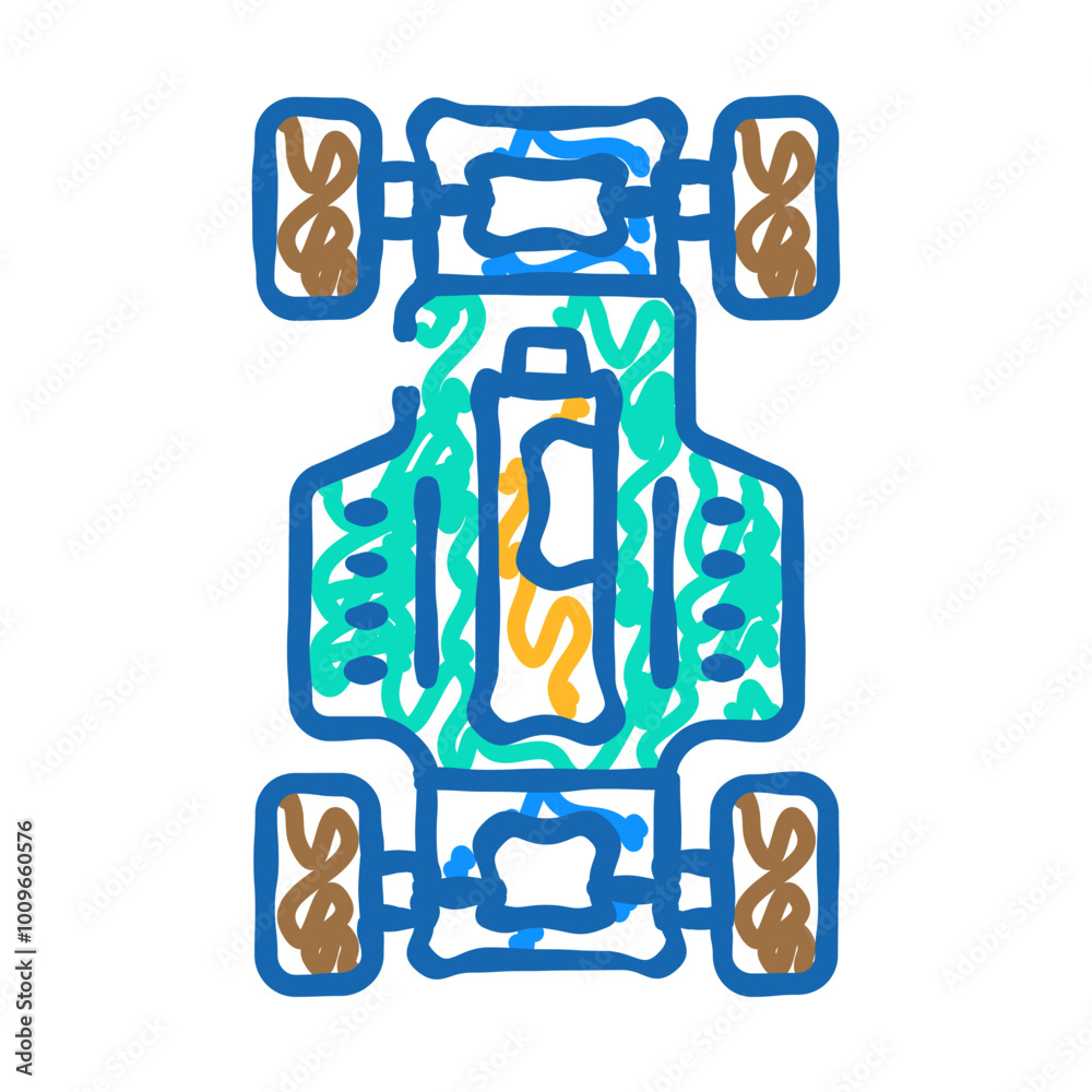 electric vehicle battery doodle icon sketch vector. electric vehicle ...