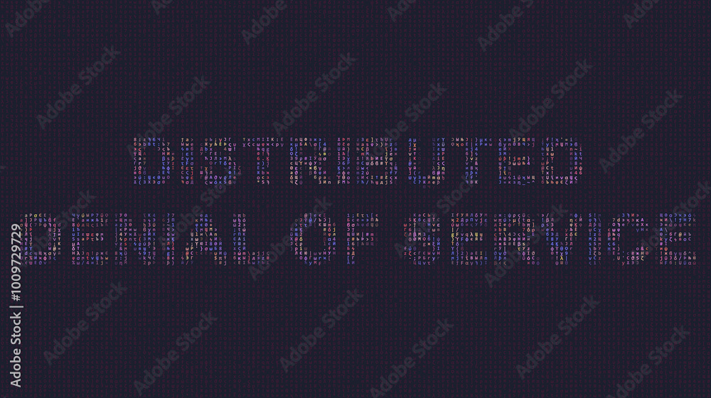 Cybersecurity concept distributed denial of service on foreground screen, code on editor screen ...