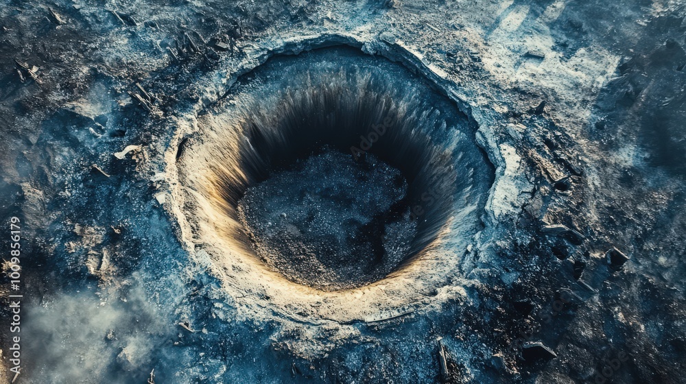 The vast crater, formed by natural occurrences, showcases dramatic ...
