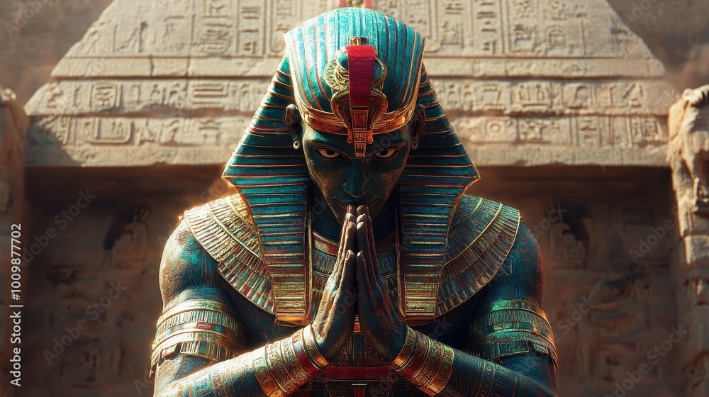 Ai Generated Image of Egyptian God Amun Ra, Ancient Egyptian Deity Ra ...