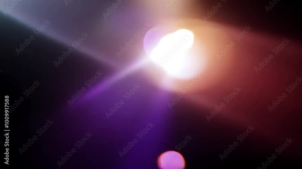 4K footage features multi colored light leaks background lens flare ...