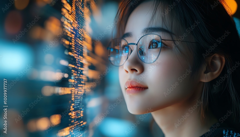 Portrait of Asian Female Software Developer Digital Entrepreneur with ...