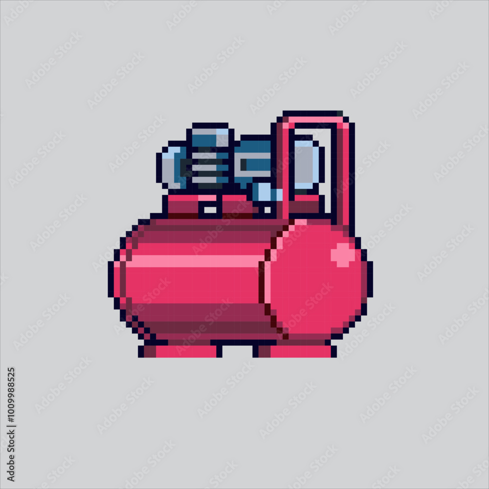 Pixel art illustration Compressor. Pixelated Air Compressor. Air ...