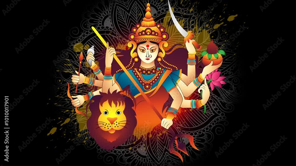 Goddess Durga Puja in Hinduism - Sharodiyo Durga Puja Festival Wishes ...