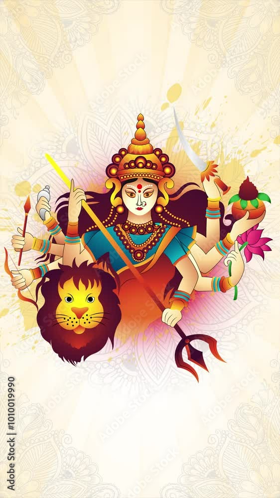 Goddess Durga Puja in Hinduism - Sharodiyo Durga Puja Festival Wishes ...