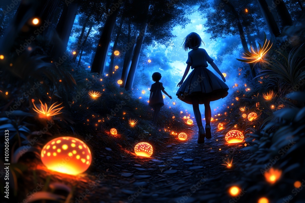 A fantastical farewell between two characters, where one steps into a ...