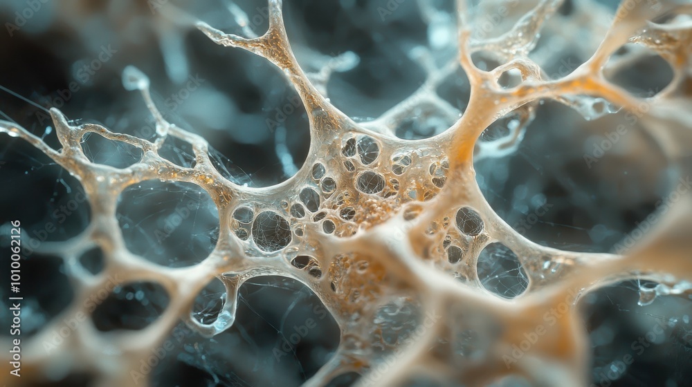 Macro photograph capturing the intricate networks of mycorrhizal fungi ...