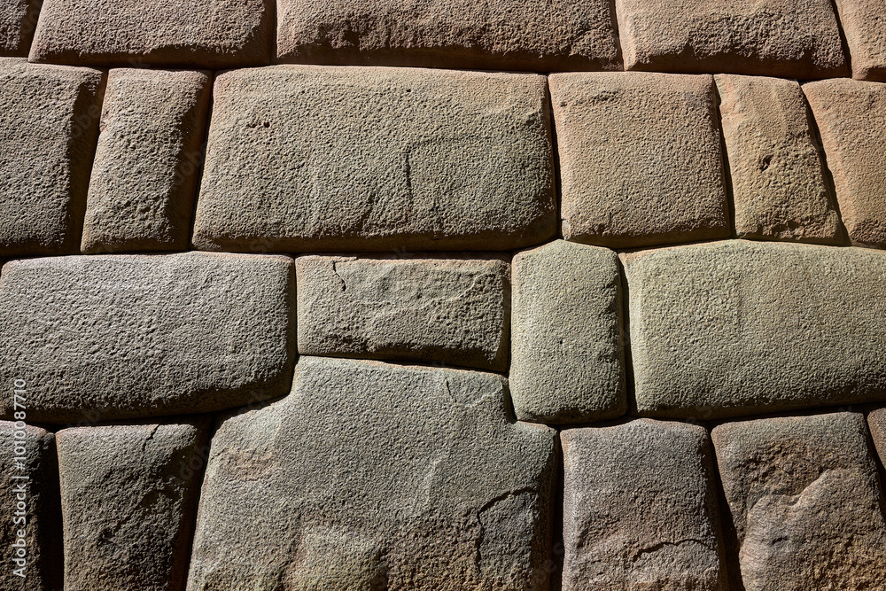 Inca stone walls in Cusco, Peru, a remarkable example of Inca ...