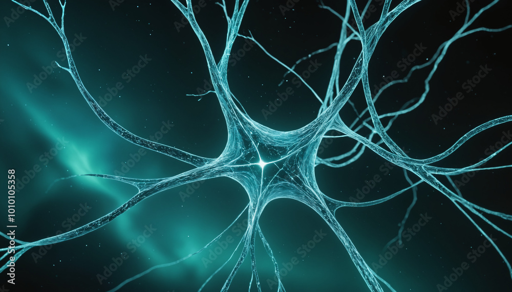 Explanation of a neural network art, based on biology, futuristic ...