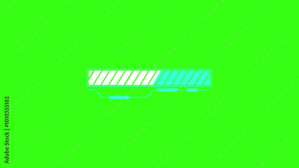 Animated Blue Sci-Fi UI HUD Loading Bar - Green Screen Stock Video ...