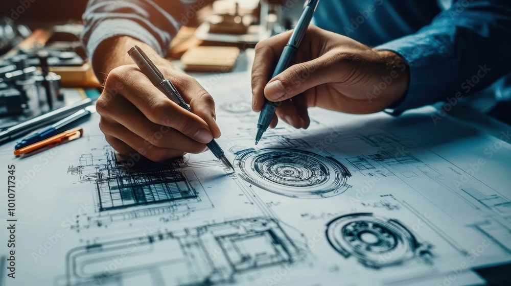 Engineering Blueprints: Crafting the Future with Precision Stock Illustration | Adobe Stock