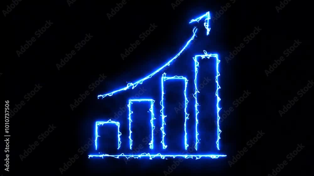 neon glowing infographics interface or academic achievement report ...