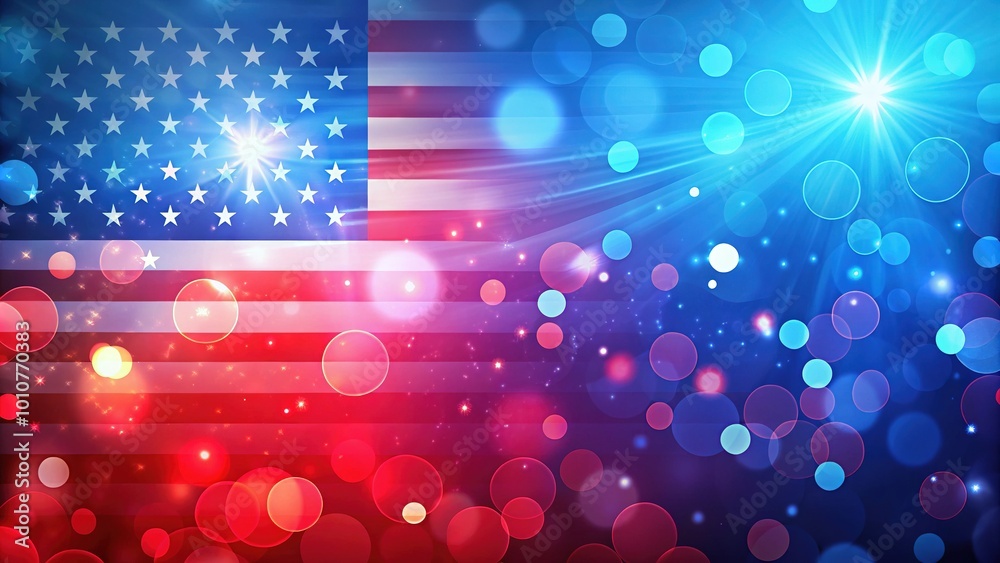 Modern abstract background in bold red and blue for the 2024 US ...