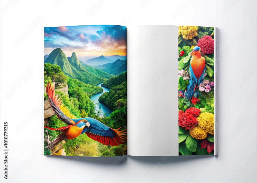 This magazine cover mockup presents a clean white background, allowing ...