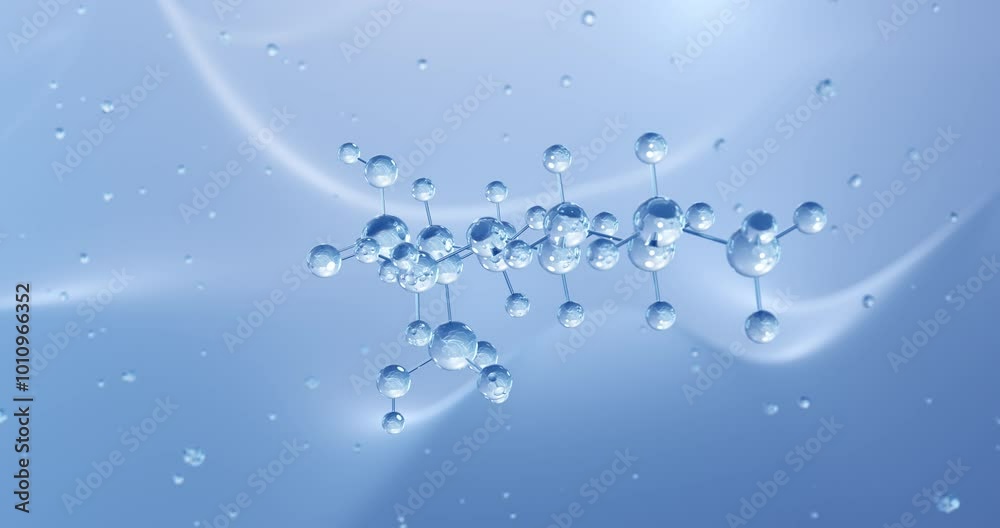Ibandronic acid rotating molecular structure, 3d model of molecule ...