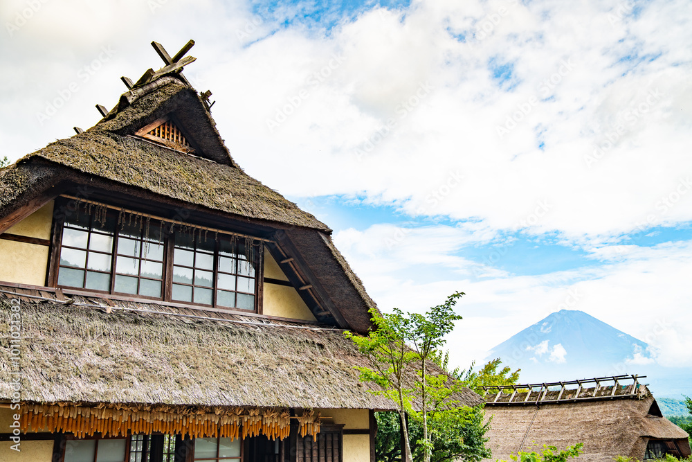 Saiko Iyashi no Sato Nenba, traditional village with Mount Fuji view ...