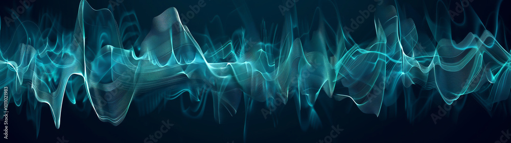 Audio soundwave scope signal as an abstract background depicting a ...