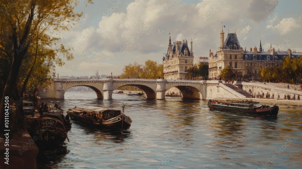 The elegant Pont Royal, with its historic significance and picturesque ...
