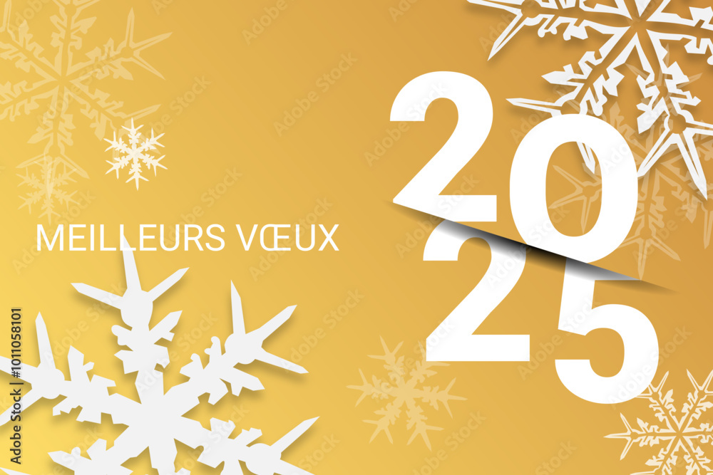 Fotografía Bonne année - meilleurs vœux 2025 - vecteur pour affiche ...