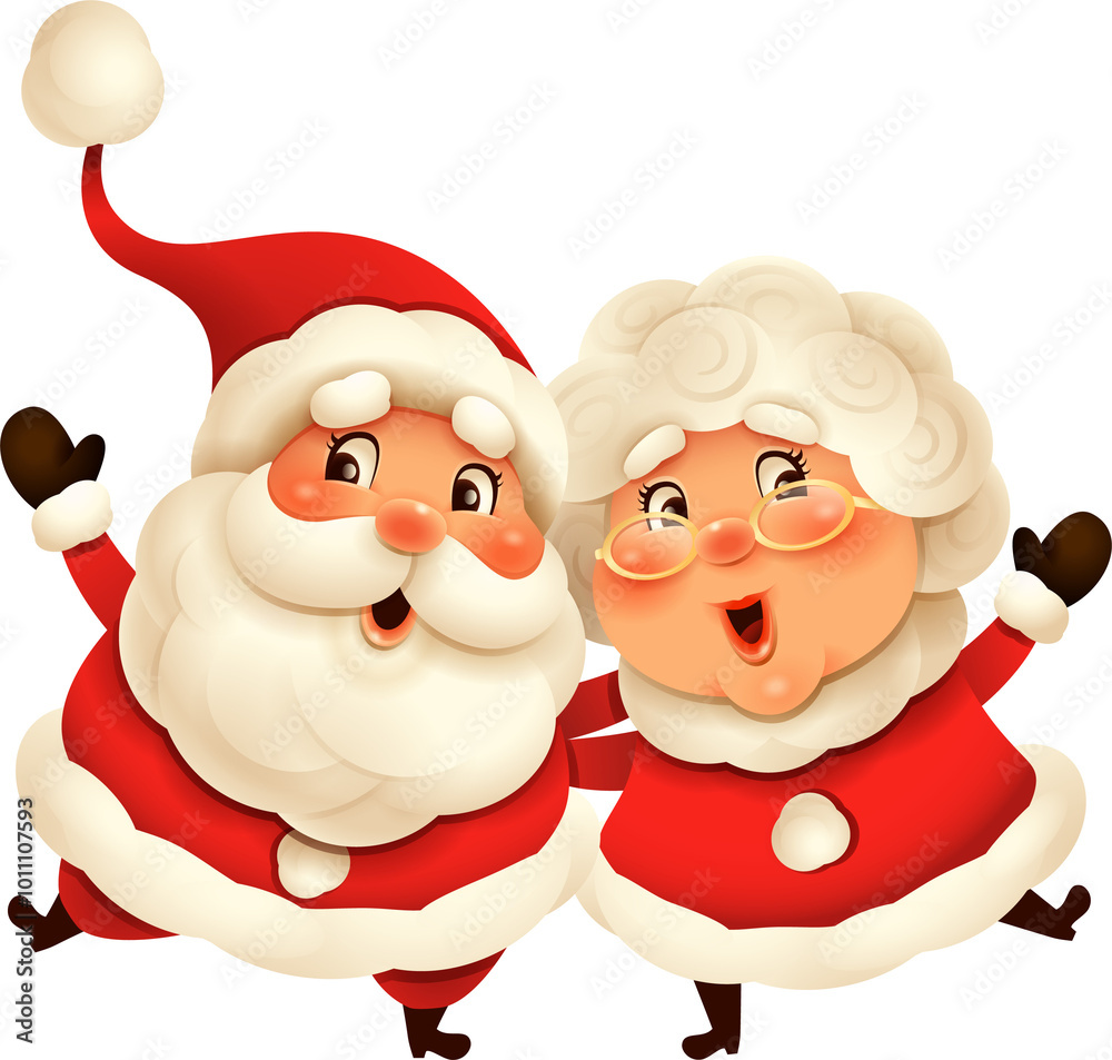 Santa Claus and his wife Mrs Claus arm over shoulder Stock Photo ...