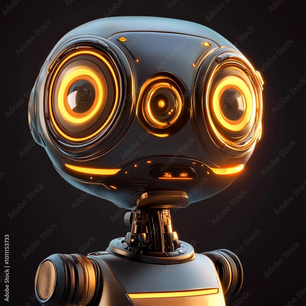 3D Vision System Icon: Robotic Perception and Sensing Illustration Logo ...